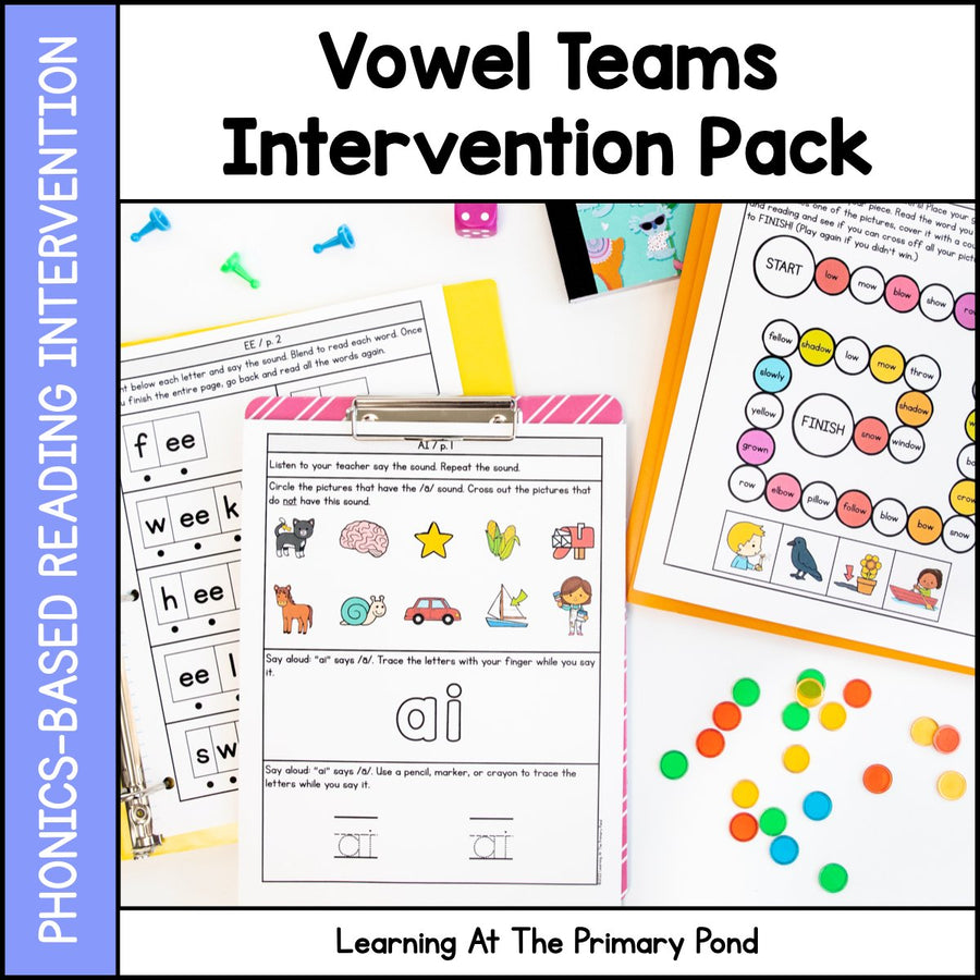 Vowel Teams Intervention Pack | No-Prep, Phonics-Based Reading Interve ...