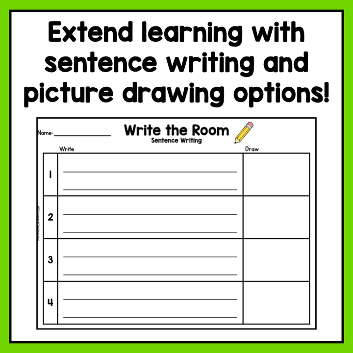 Write the Room | Phonics-Based Encoding Practice for 1st Grade ...