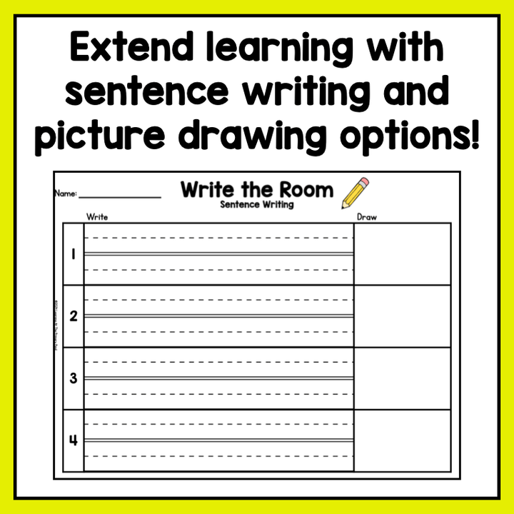 Write the Room | Phonics-Based Encoding Practice for Kindergarten ...