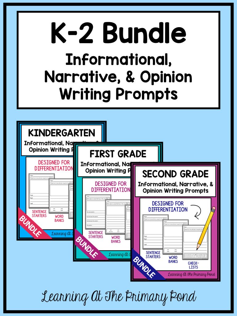 Differentiated Writing Prompt Bundles – learning-at-the-primary-pond